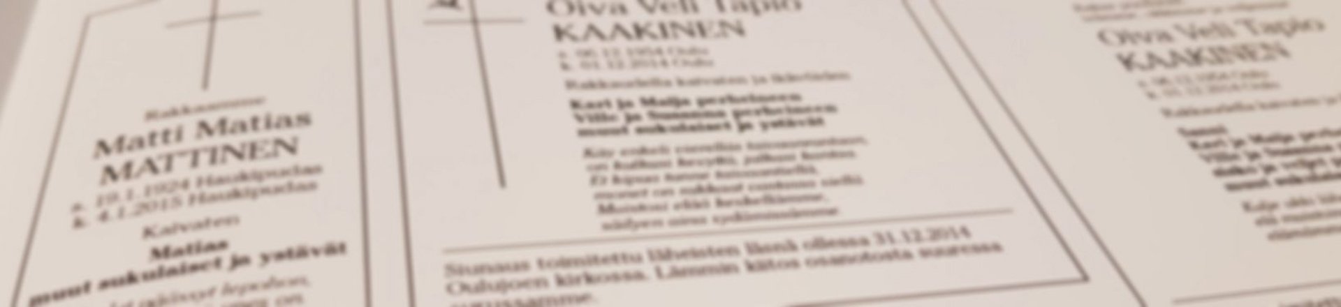Kuolinilmoitus | Hautaustoimisto Arvo Kova